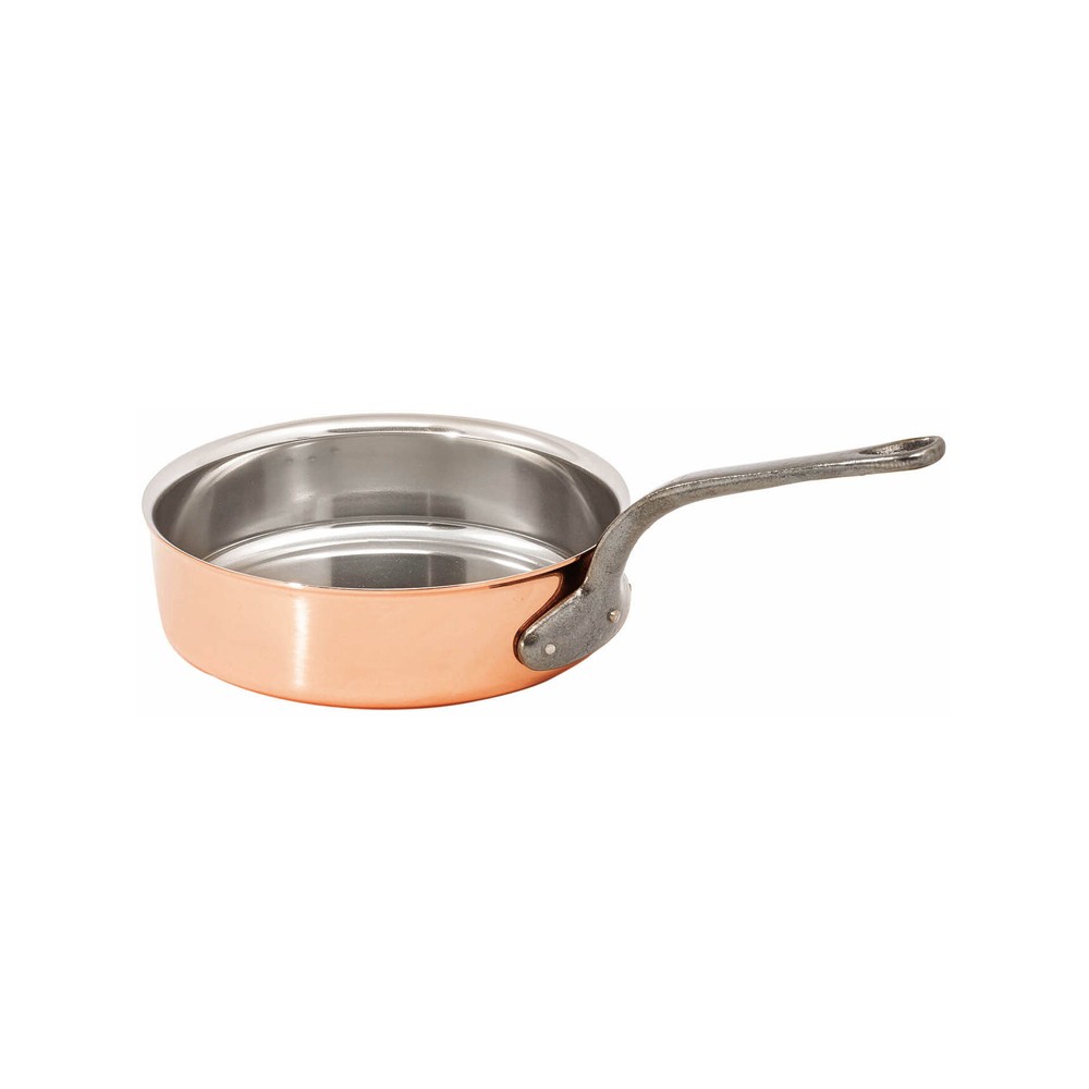 Matfer 2,5mm Cylindrical Copper Saute Pan - 4 sizes