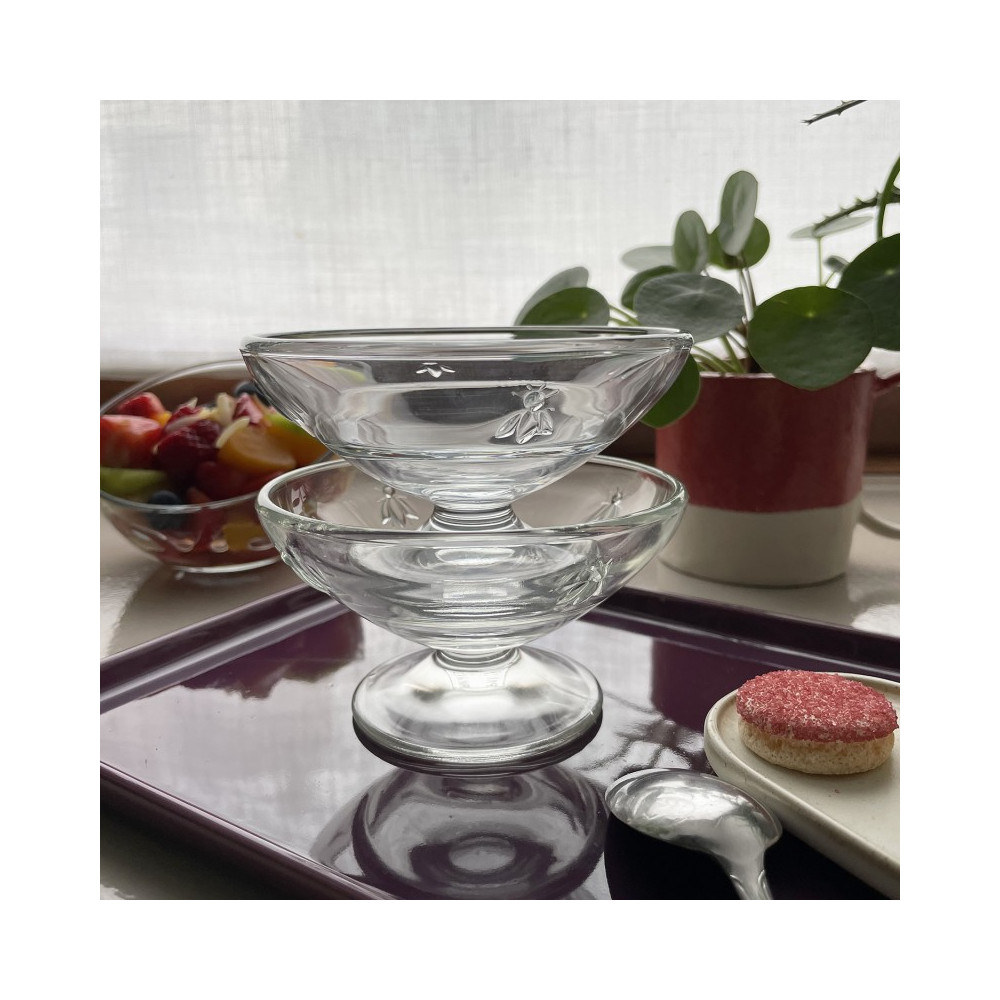 La Rochère 6 ice cream cups BEE Abeille