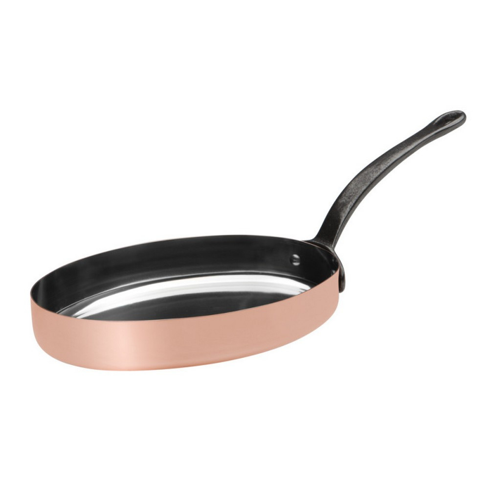 Baumalu tinned copper oval frying pan 20cm