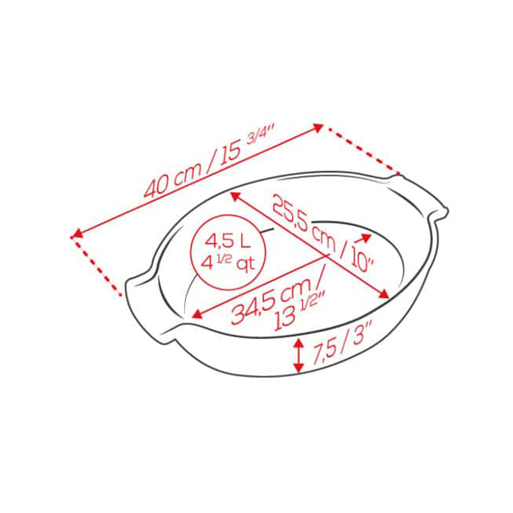 Peugeot Appolia oval baking dish 40cm - 4 colors