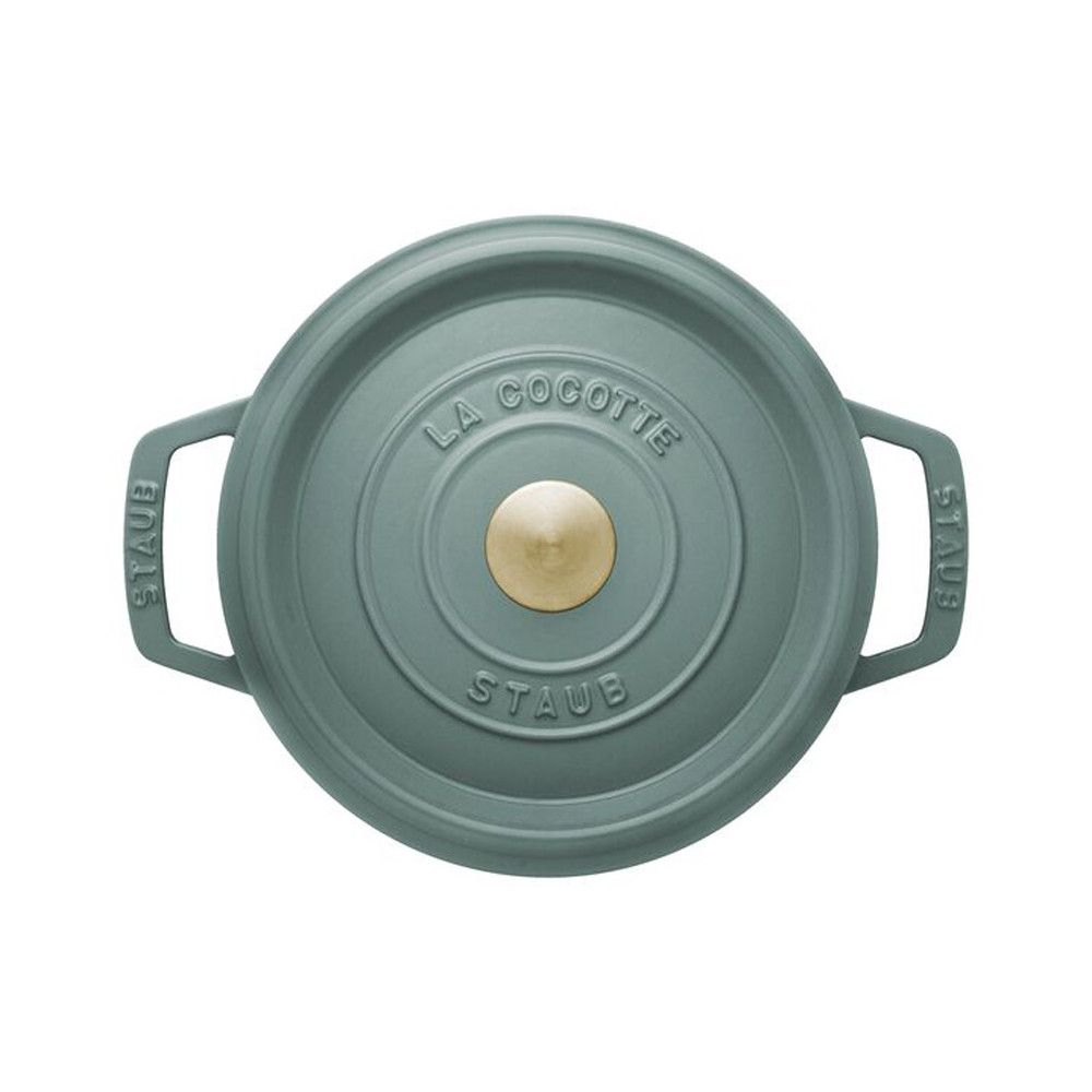 Staub round cocotte Eucalyptus cast iron - 3 diameters