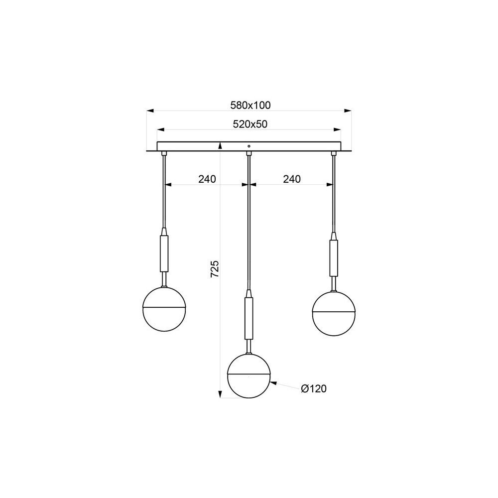 Aluminor Tamara S chandelier pendant