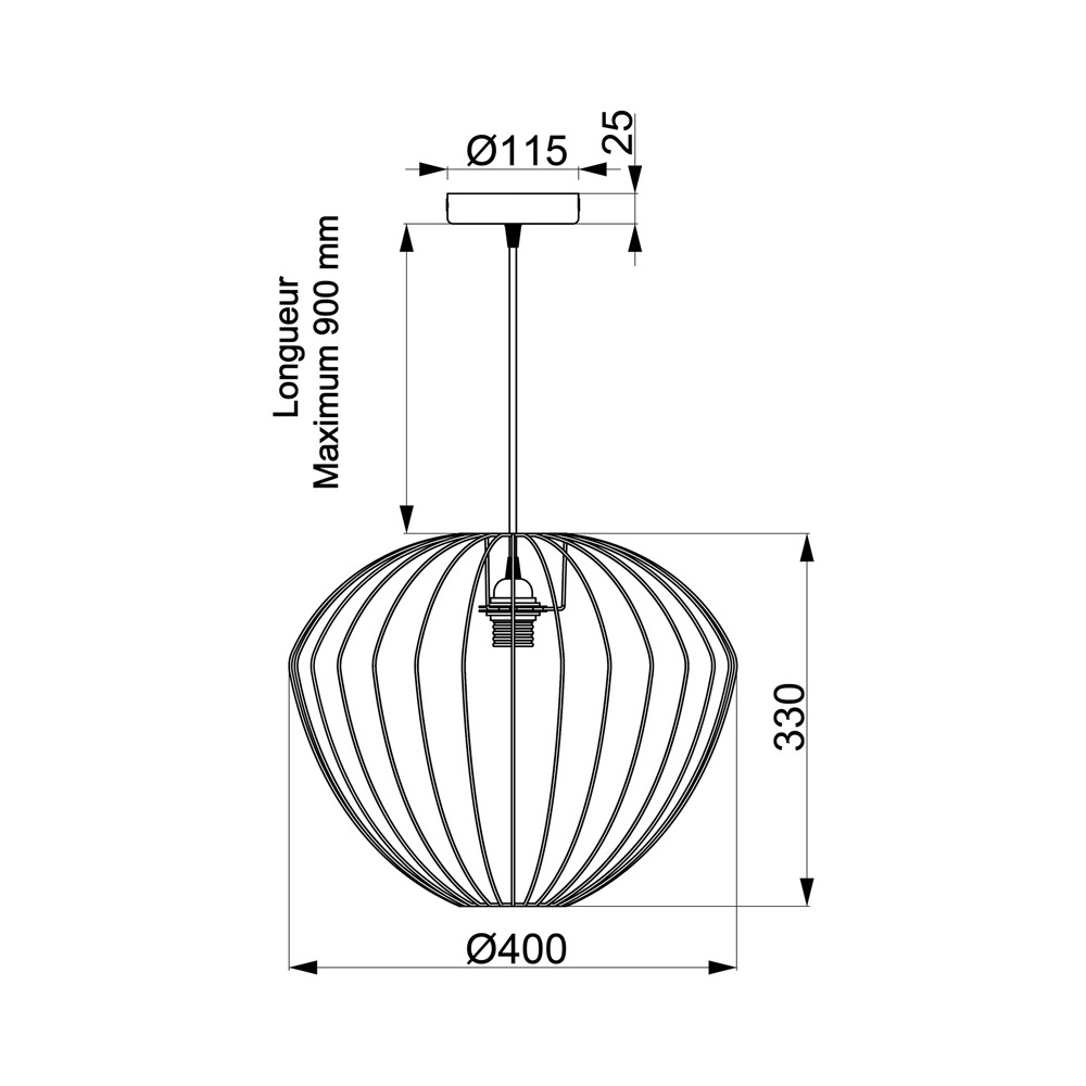 Aluminor Beloune S chandelier suspension - 3 models