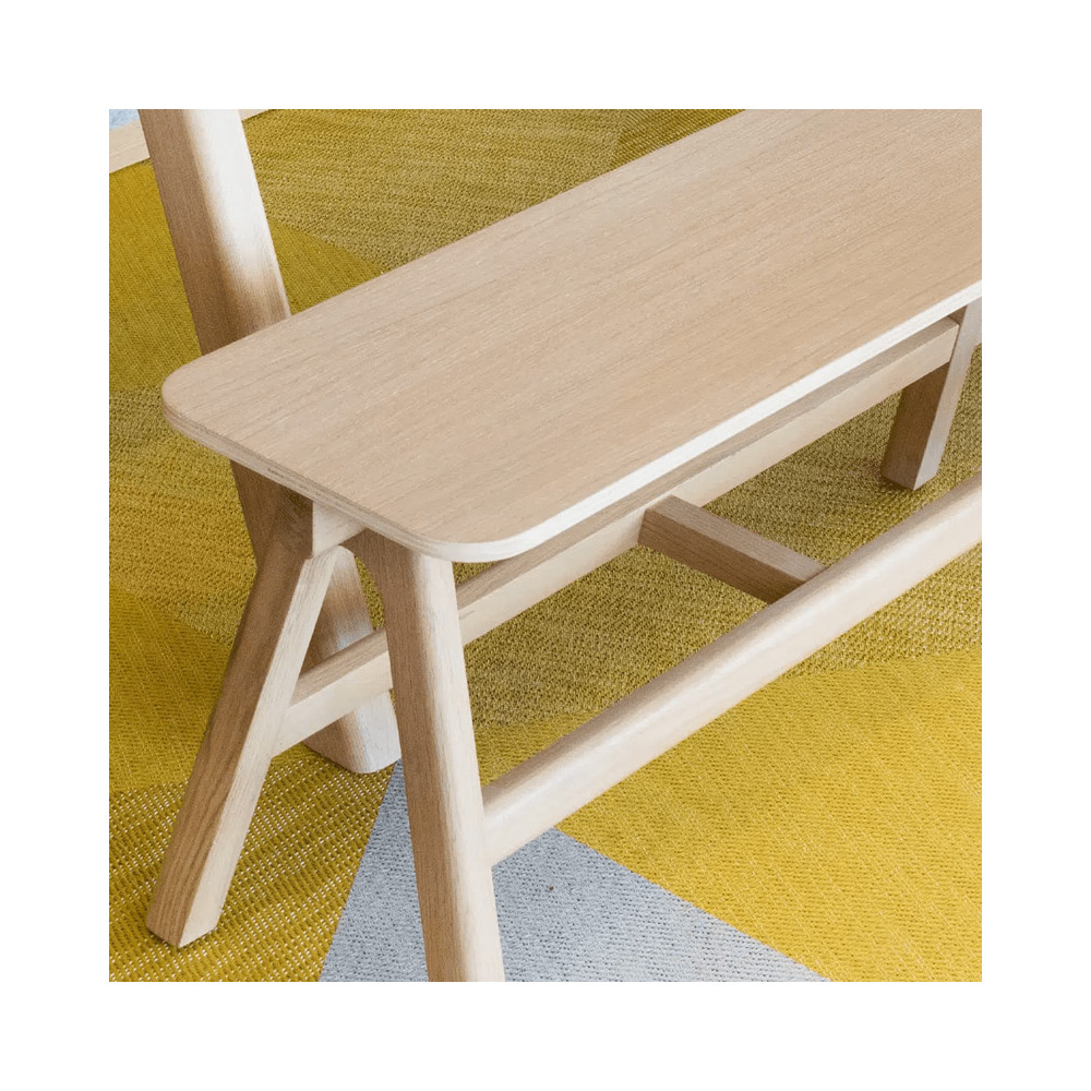 Dasras Chevron oak wood bench - 9 finishes 3 sizes