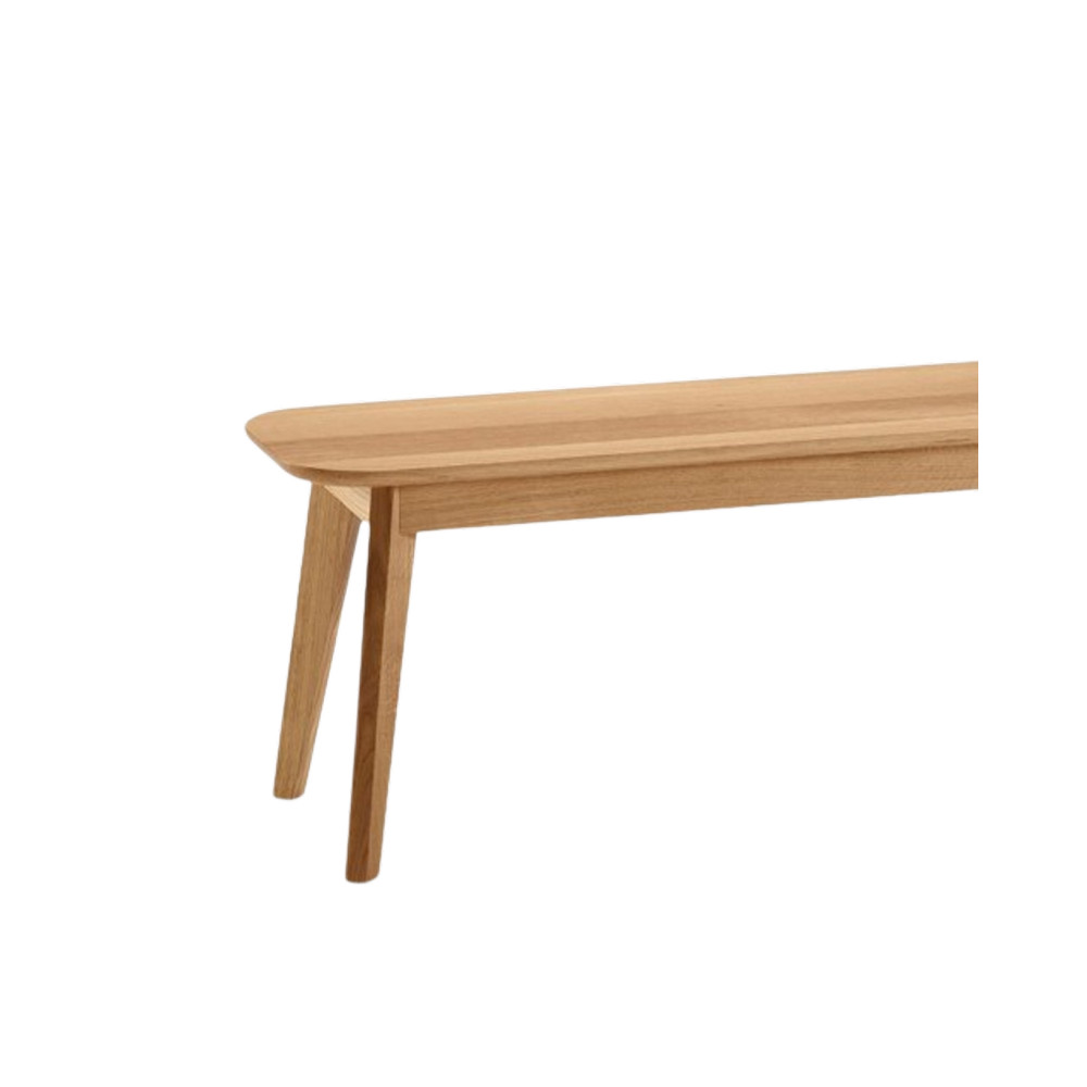 Dasras Chevron oak wood bench - 9 finishes 3 sizes