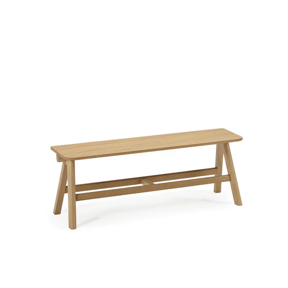 Dasras Chevron oak wood bench - 9 finishes 3 sizes