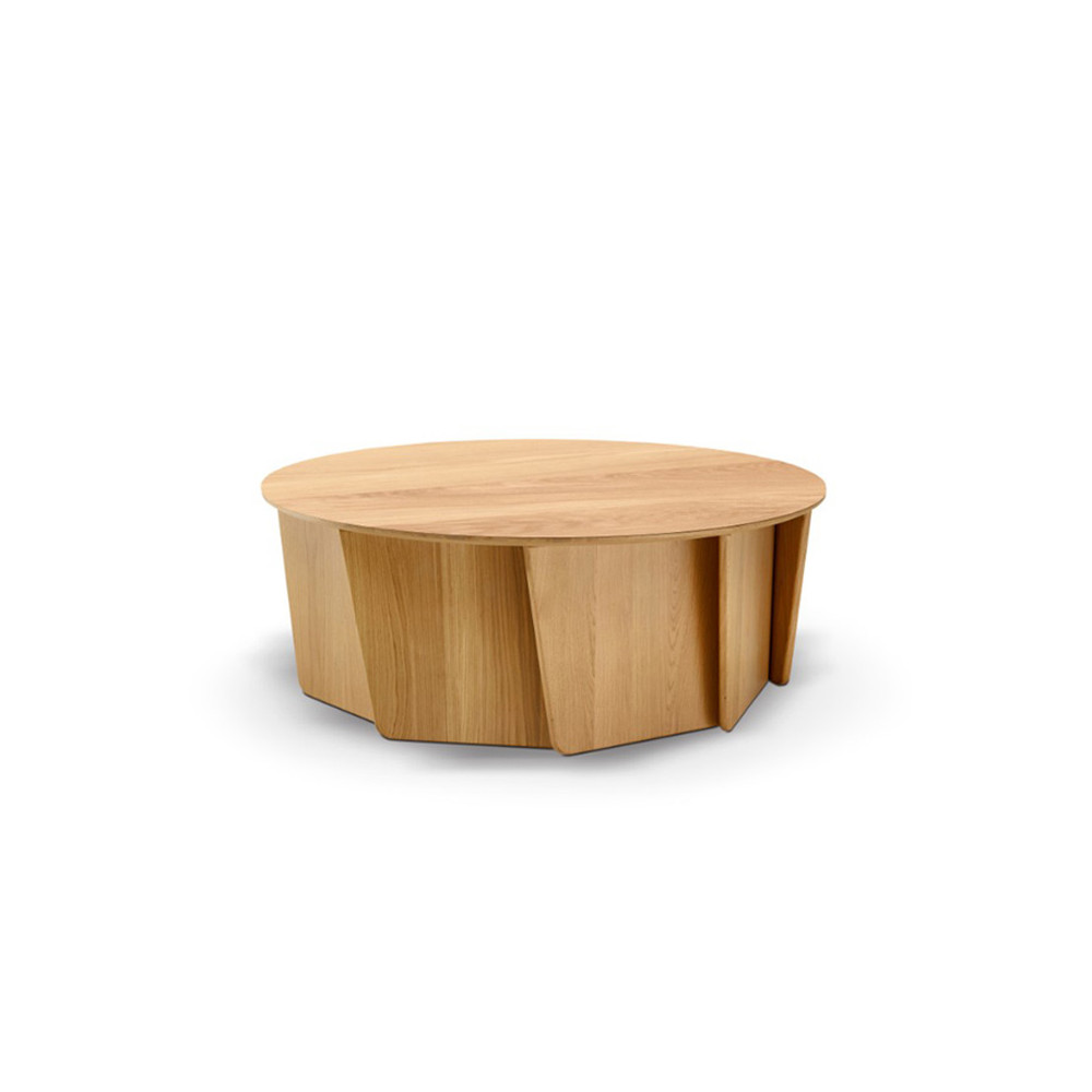 Dasras Volute coffee table in oak or walnut wood - 10 finishes 3 sizes