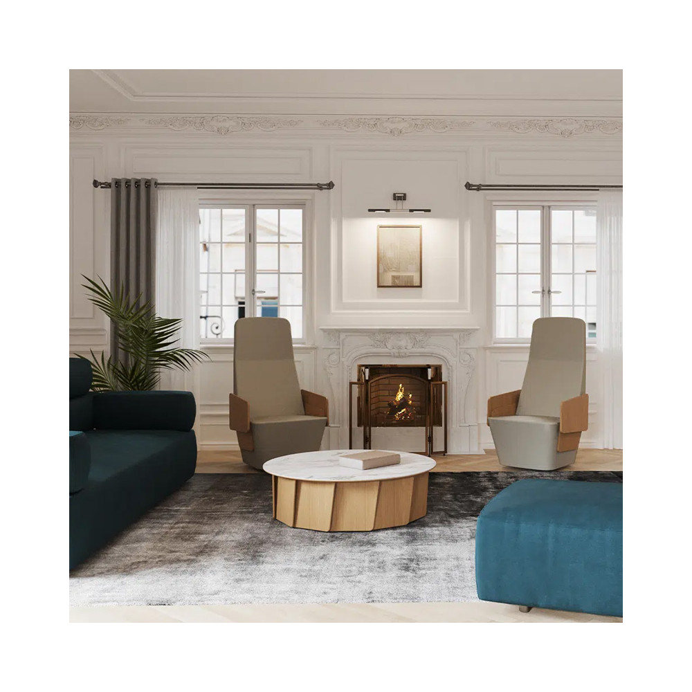 Dasras Volute Coffee table ceramic wood oak or walnut - 10 finishes 3 sizes