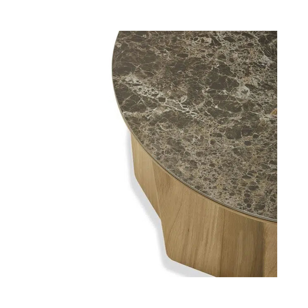 Dasras Volute Coffee table ceramic wood oak or walnut - 10 finishes 3 sizes