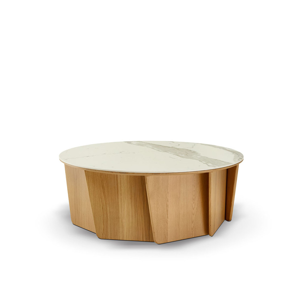 Dasras Volute Coffee table ceramic wood oak or walnut - 10 finishes 3 sizes