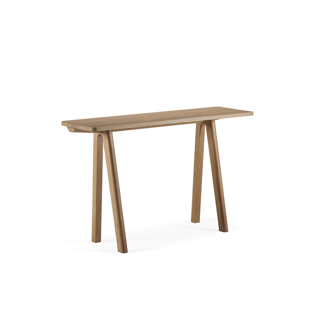 Dasras Chevron Fixed console oak or walnut wood - 10 finishes 3 sizes