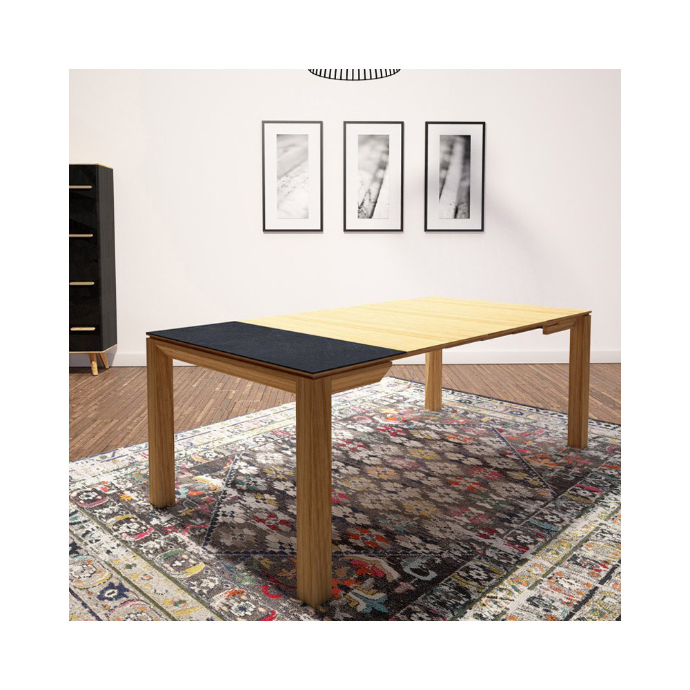 Dasras Clarté Extendable console ceramic wood oak or walnut - 10 finishes 4 sizes