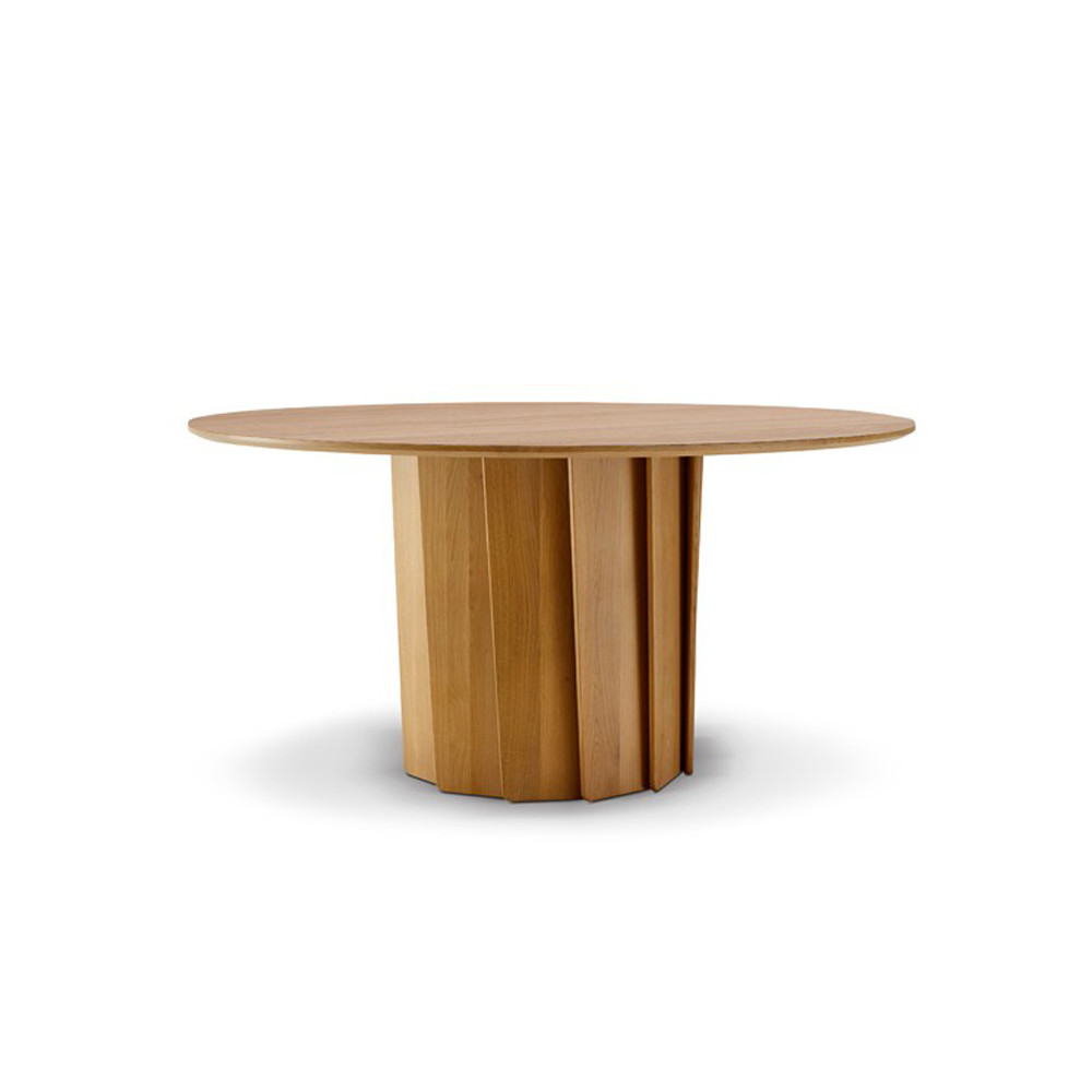 Dasras Volute Fixed dining table oak or walnut wood H.75 - 10 finishes ...