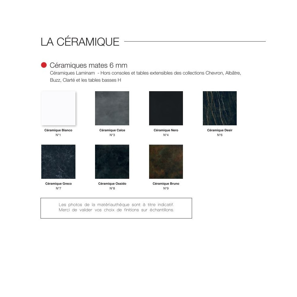 Dasras Rives extendable dining table ceramic wood oak or walnut - 10 finishes 3 sizes