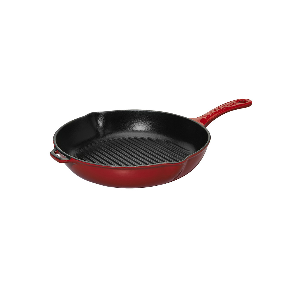 CHASSEUR Round Cast Iron Grill Pan 25cm - 2 Colors