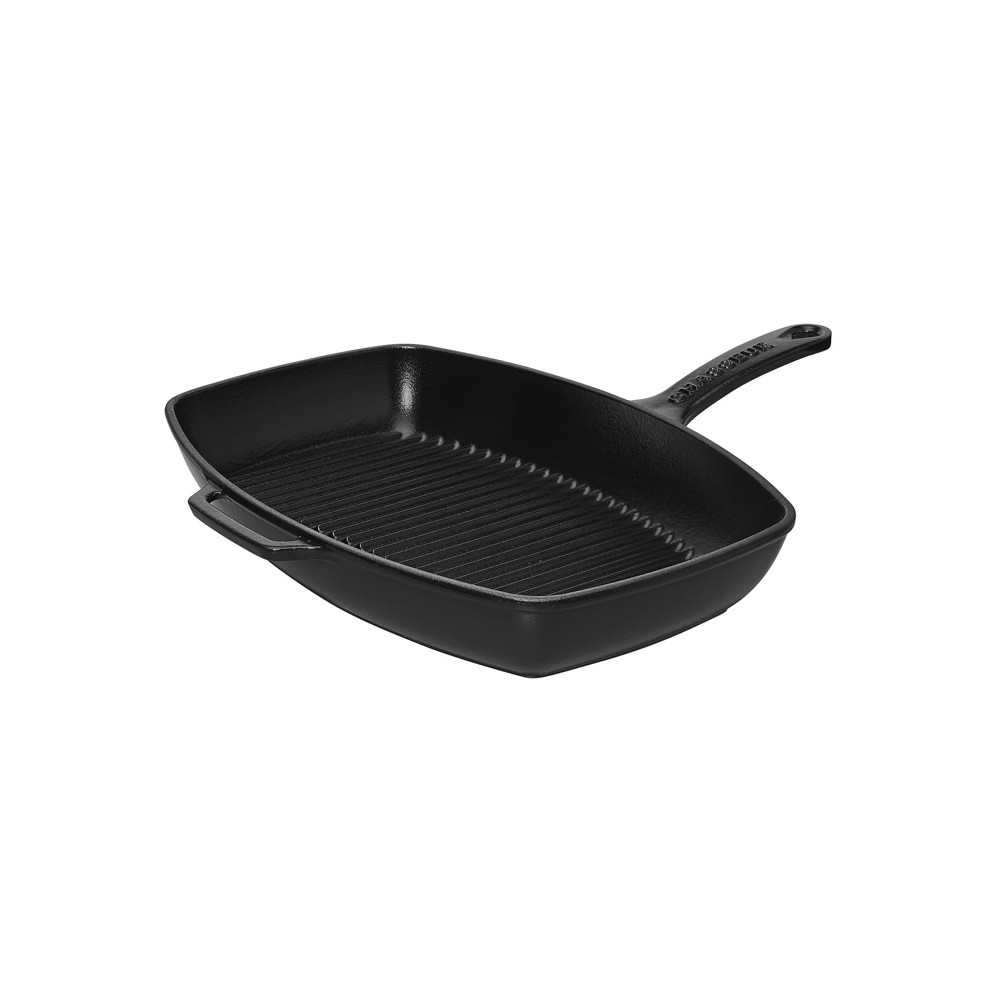 CHASSEUR Rectangular Cast Iron Grill Pan 28x24cm - 2 Colors