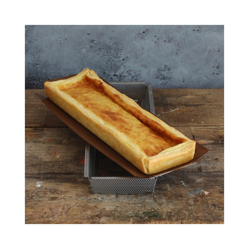 DE BUYER rectangular mold with removable bottom in stainless steel