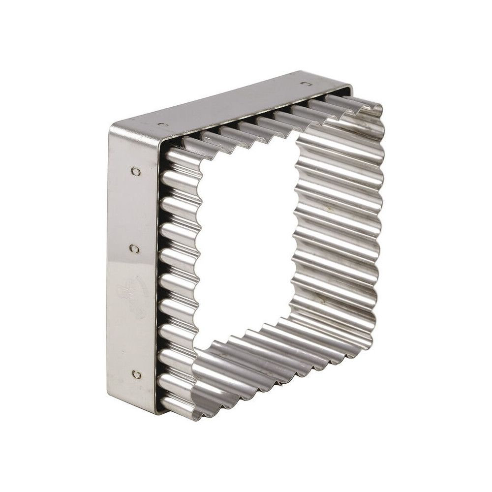 MATFER Stainless Steel Fluted Square Cutter 8x8cm
