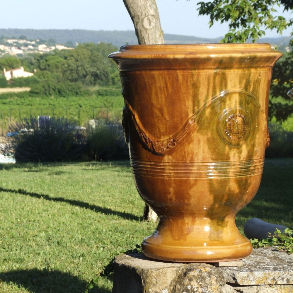 Anduze Planter flamed enamelled Tradition - 4 sizes