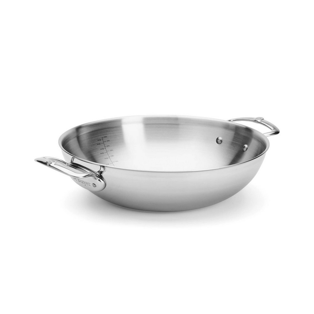 DE BUYER Affinity Stainless Steel Domed Wok 32cm